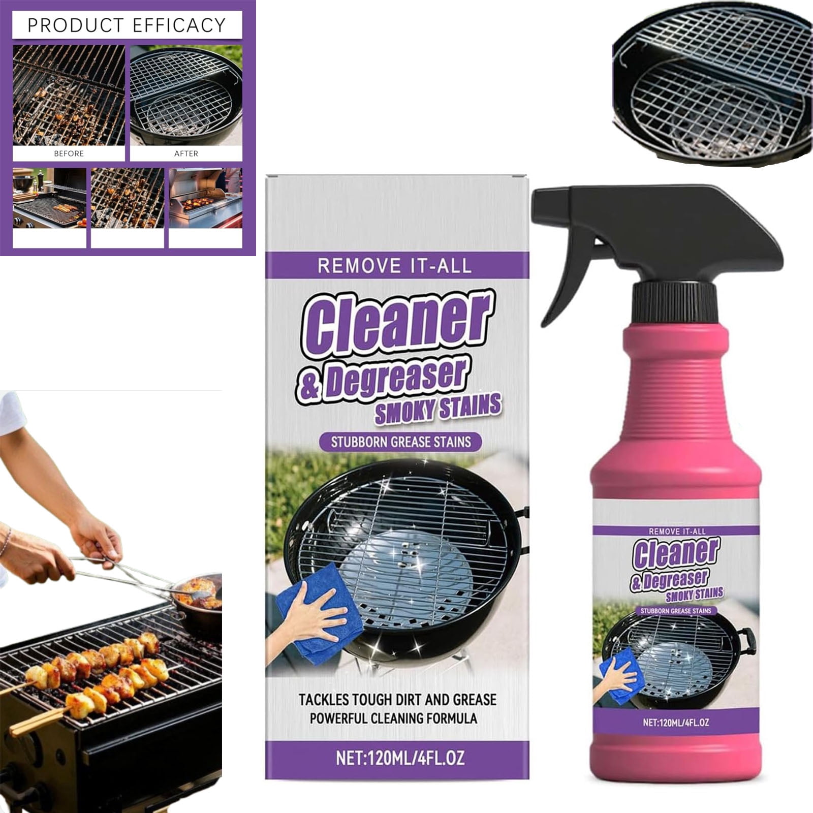 Fast-Acting Heavy-Duty Grill Degreaser Spray, 120 ML Heavy Duty ...