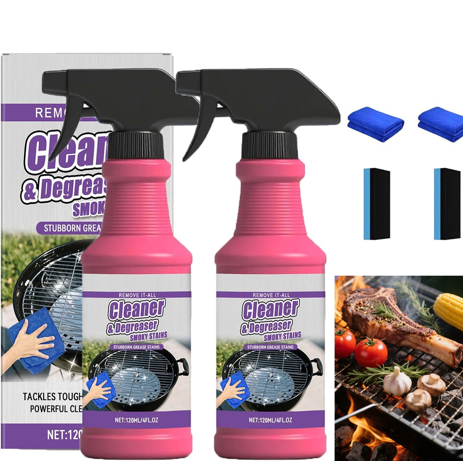 Fast-Acting Heavy-Duty Grill Degreaser Spray, Degreaser Cleaner Heavy ...
