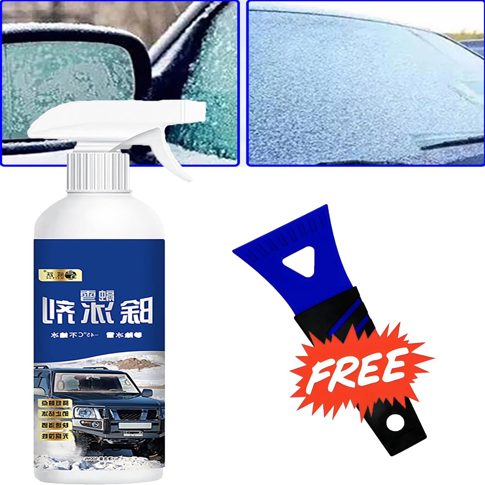Fast-Acting Ice Melting Spray for Windshields, 500ml Fast-Acting Ice ...