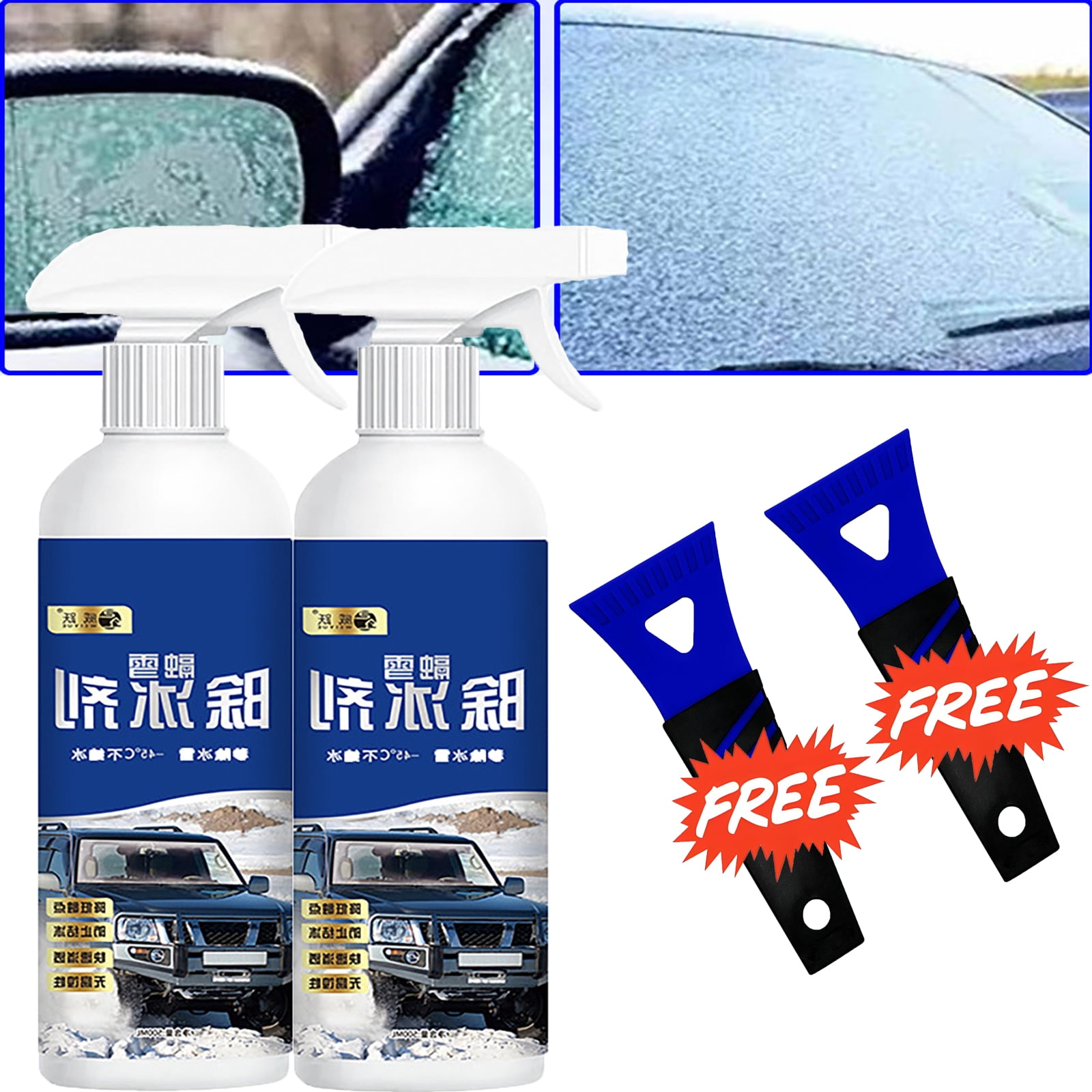 Fast-Acting Ice Melting Spray for Windshields, 500ml Fast-Acting Ice ...
