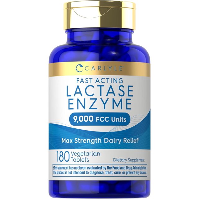 Carlyle Fast Acting Lactase Enzyme Pills | Natural Digestion | 9000 FCC ...