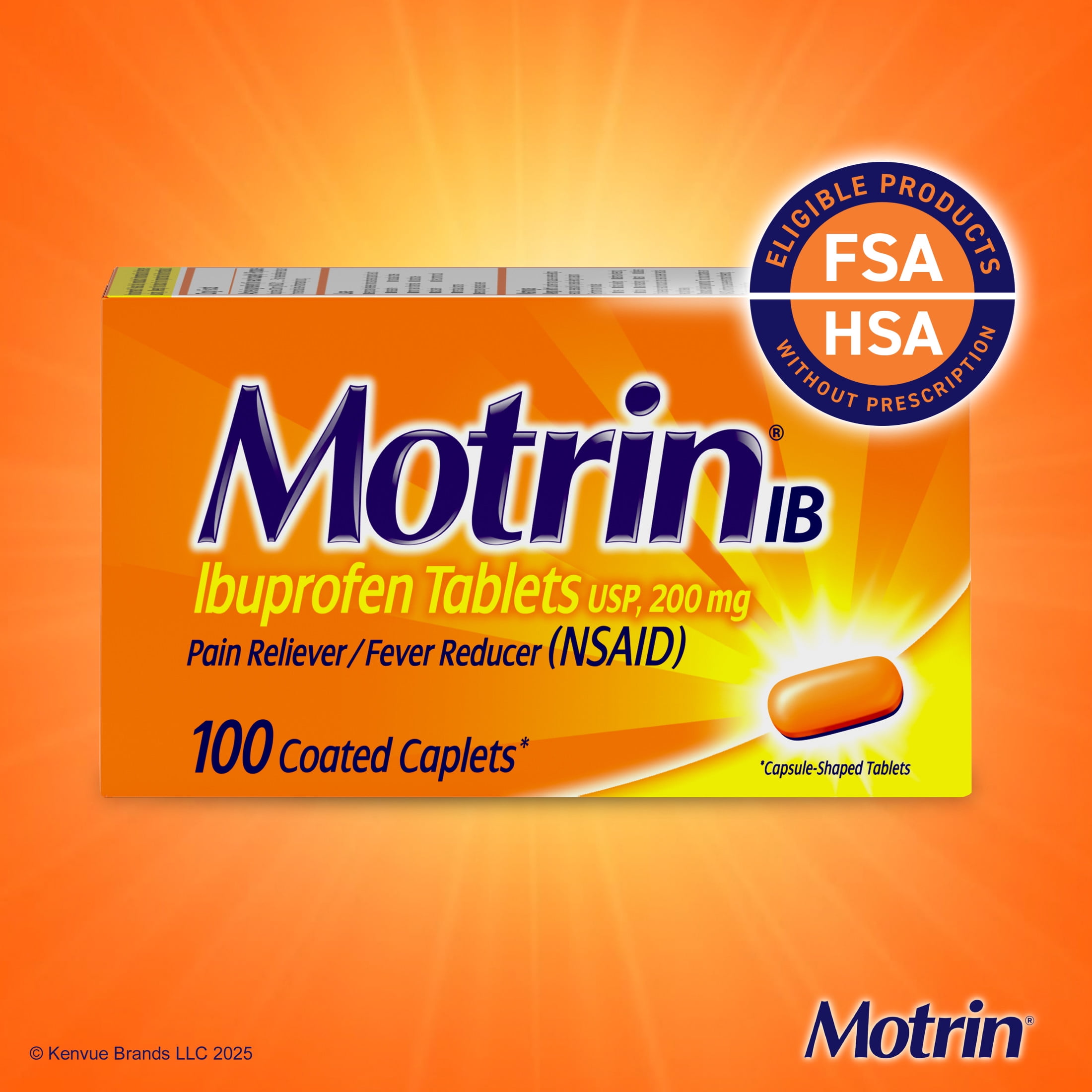Fast-Acting Motrin IB, Ibuprofen 200mg for Pain & Fever Relief, 225 ...