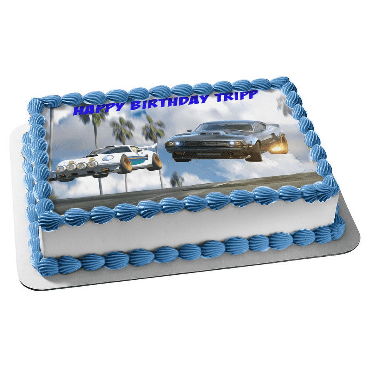 Fast And Furious Spy Racers Cars Jumping Edible Cake Topper Image ...