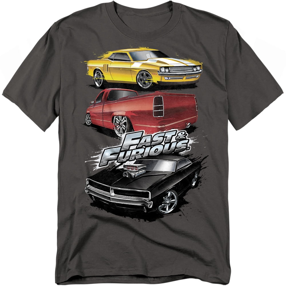 Fast And The Furious T-Shirt Muscle Car Splatter Unisex Graphic Tee For ...