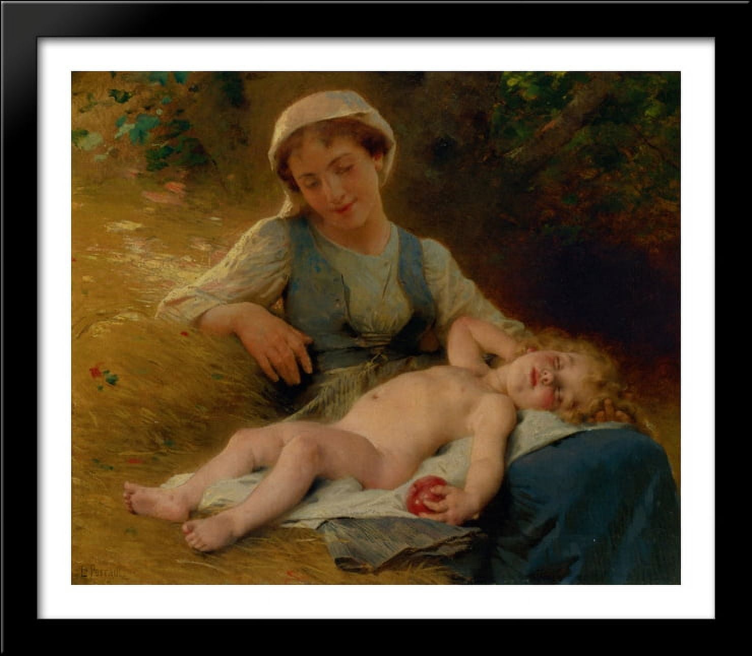 Fast Asleep 32x28 Large Black Wood Framed Print Art by Leon Bazile ...