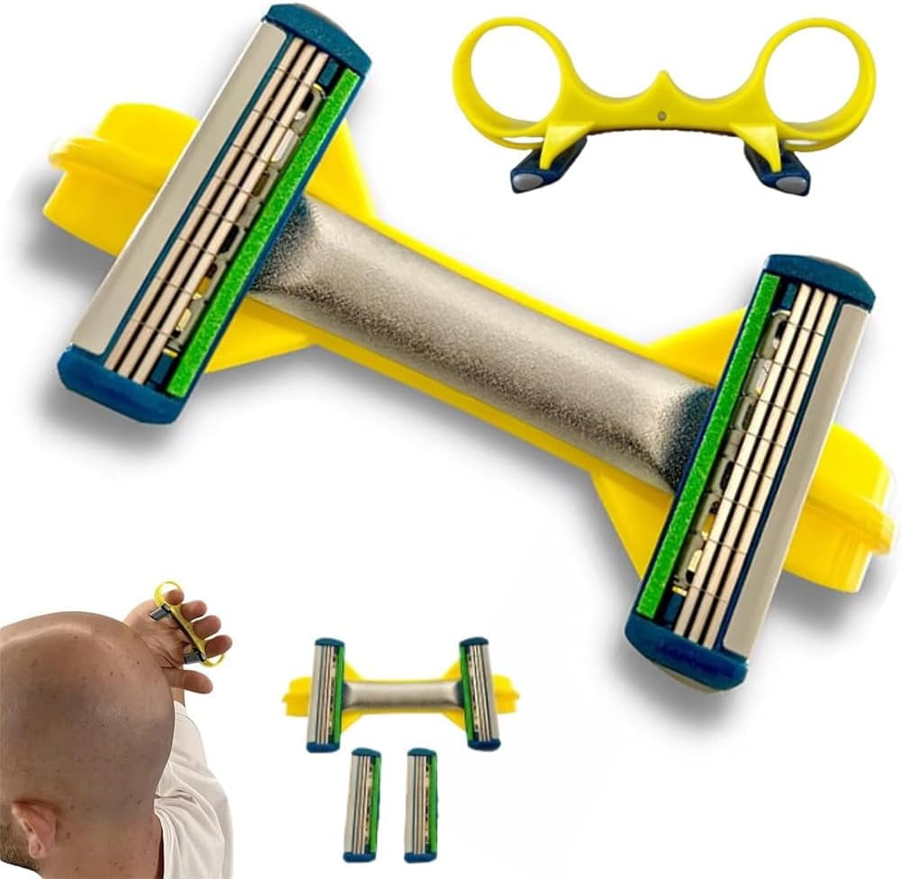 Fast Bald Hair Clipper,Dual-Blade Head Shaver for Men, Manual Hair ...