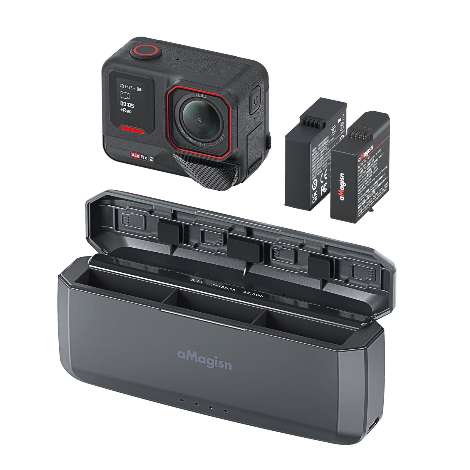 Fast Battery Charger Hub for Insta 360 Ace Pro2, Quick Charging Storage ...