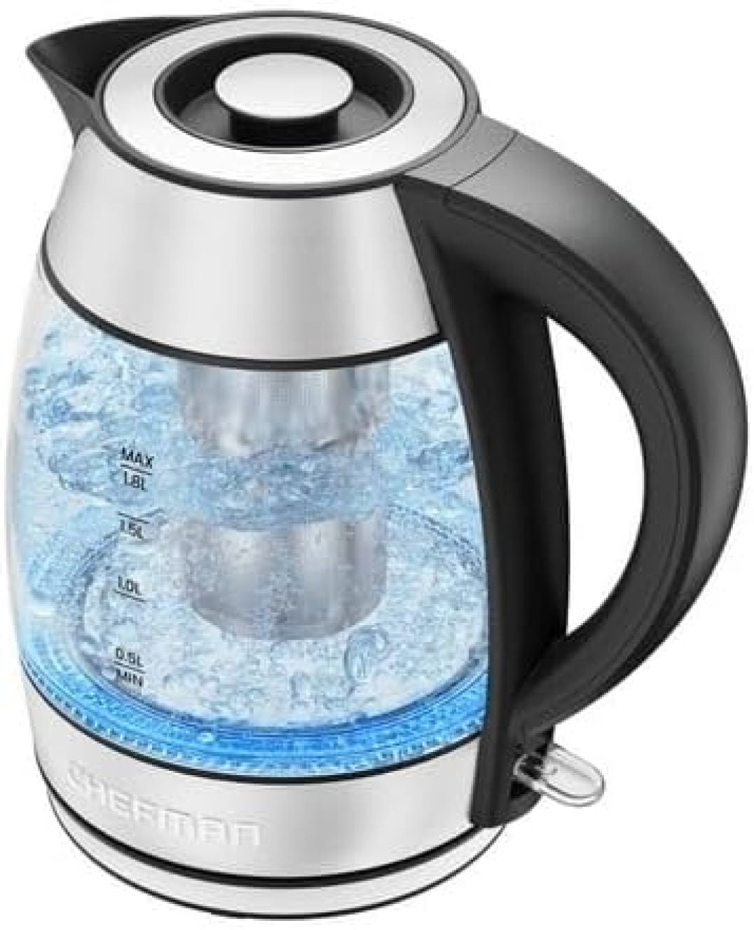 Fast Boiling 1.8l Electric Glass Kettle, Removable Tea Infuser, Led ...