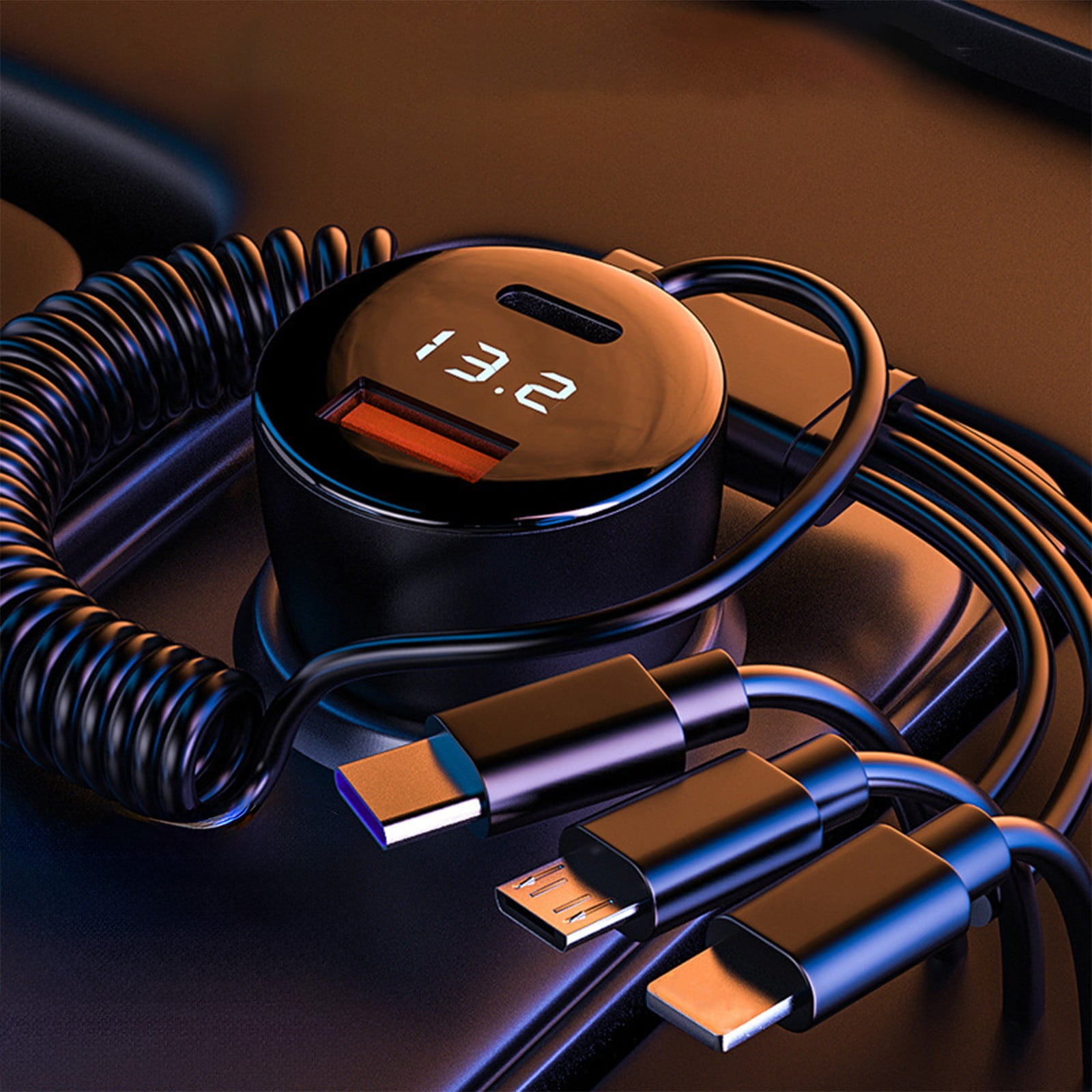 Fast Car Charger, Multi-Port Power Supply, USB 3.0 Speed Charging, LED ...