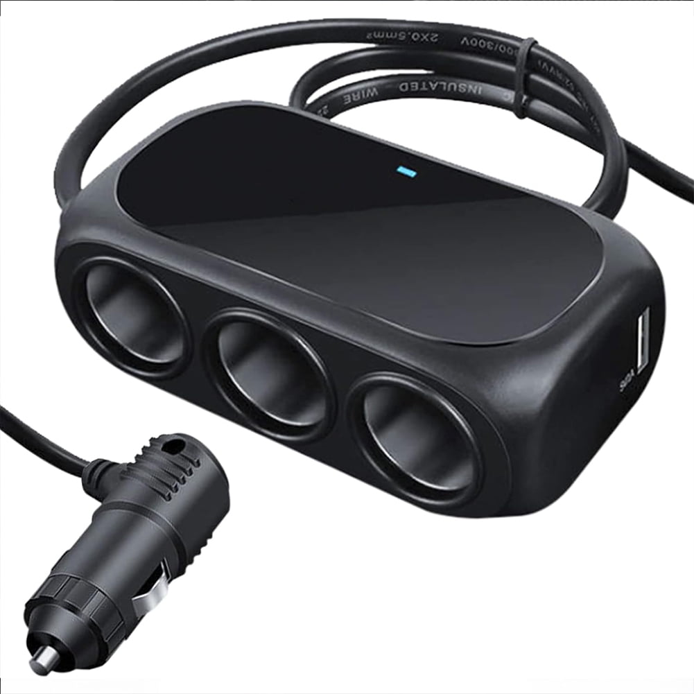 Fast Car Charger, USB Quick Charge Adapter, 1 To 3 Lighter Socket, 120W ...
