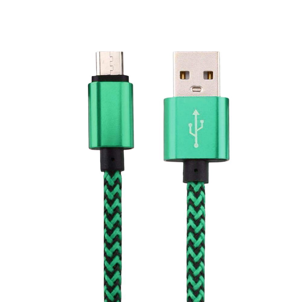 Fast Charge Nylon Braided Data Cable - Black, Gold, Silver, Blue, Red ...