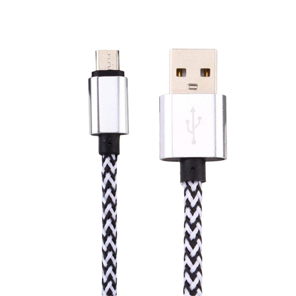 Fast Charge Nylon Braided Data Cable - Black, Gold, Silver, Blue, Red ...