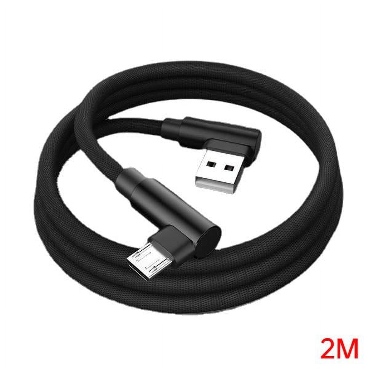 Fast Charge with 90 Degree Connector Tangle-Free Micro USB Type C Phone ...