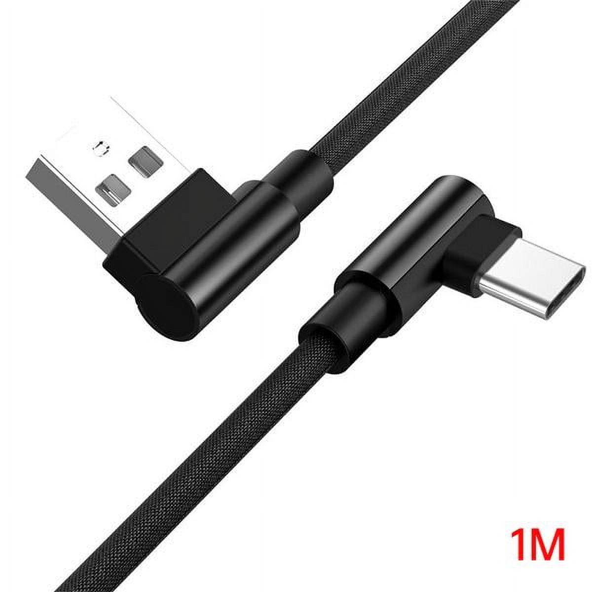 Fast Charge with 90 Degree Connector Tangle-Free Micro USB Type C Phone ...