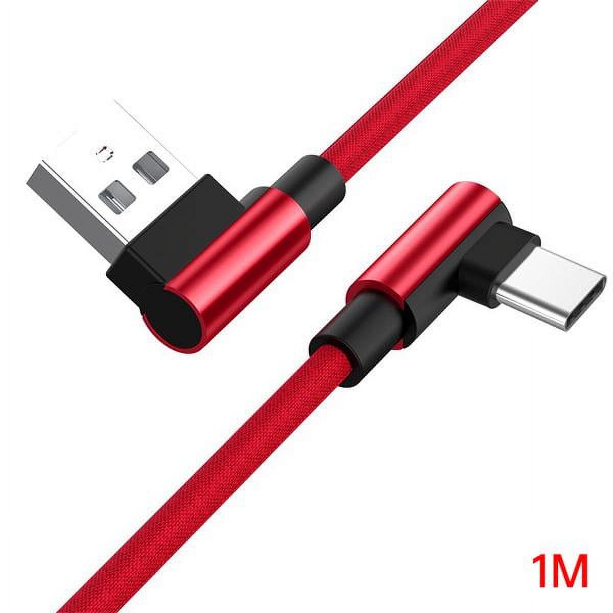 Fast Charge with 90 Degree Connector Tangle-Free Micro USB Type C Phone ...