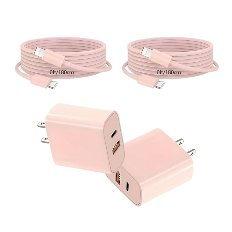 Fast Charger, 2Pack 20W Dual Port QC+ USB C Charger Block Adapter Fast ...