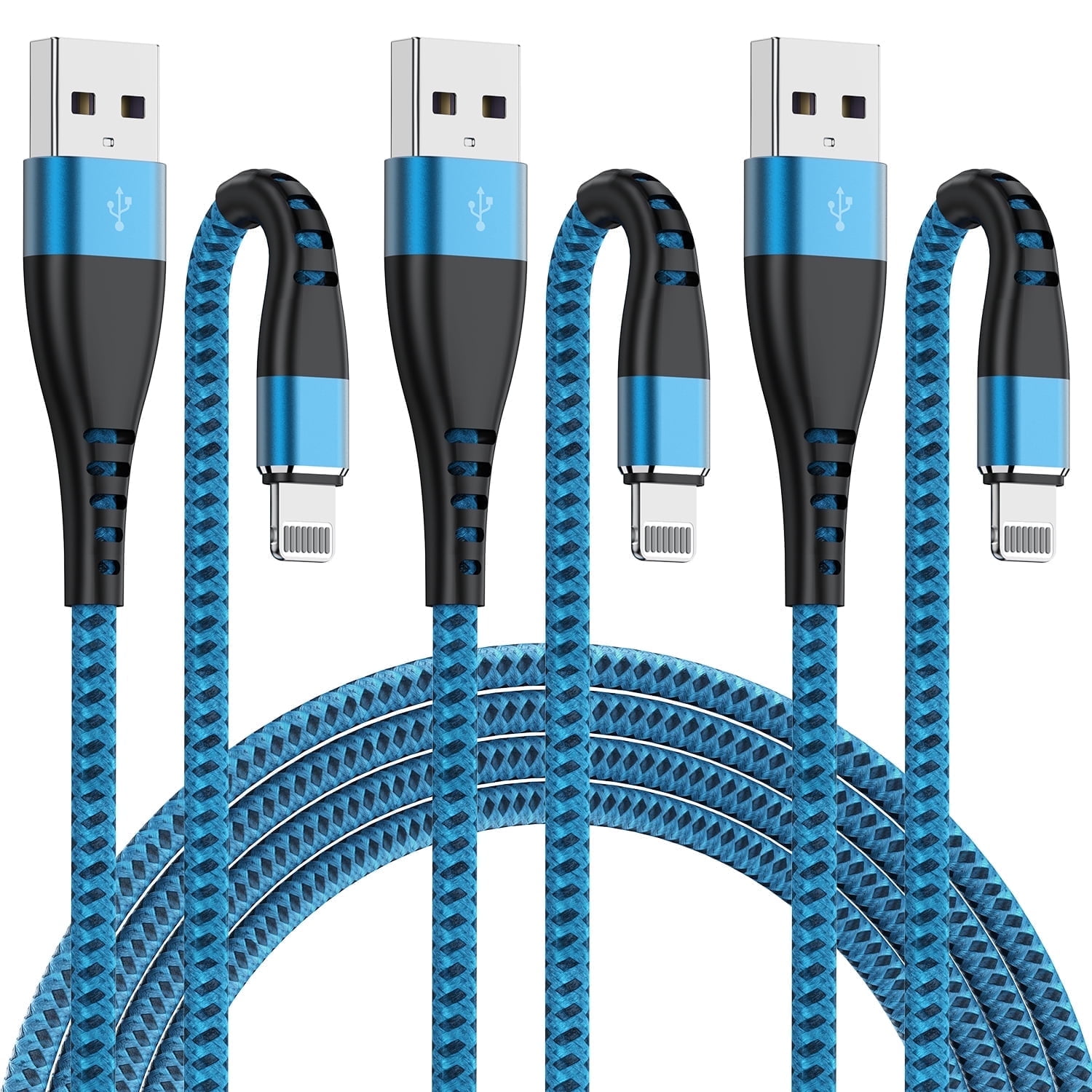 Cionum 6ft 3 Pack Apple Certified Cables for iPhone 14/13/12/11/X/8/7 ...