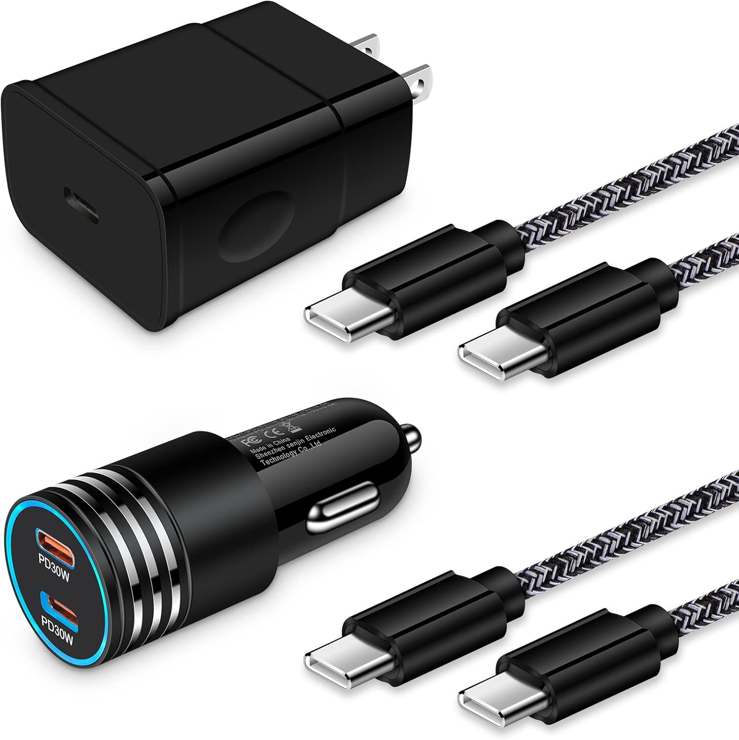 Fast Charger Type C Combo Kit】: Equipped with max 25W PPS/PD type-c ...