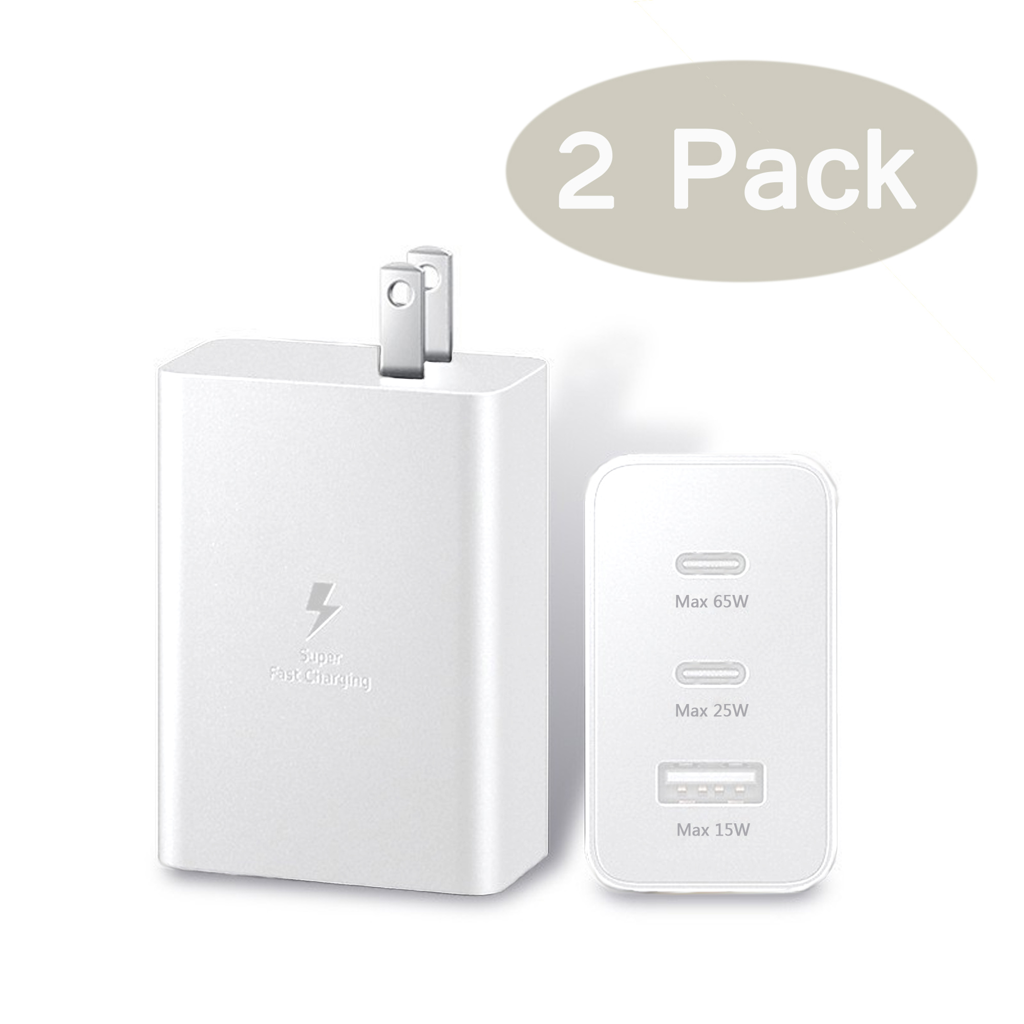 USB Charger Block,USB Wall Charger 5Pack FiveBox 2.1A Dual USB Fast ...