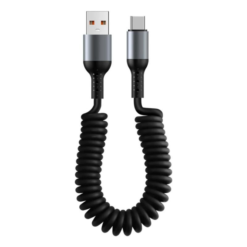 Fast Charging Cable IType C Charger Spring Loader 100W IRetractable UB ...