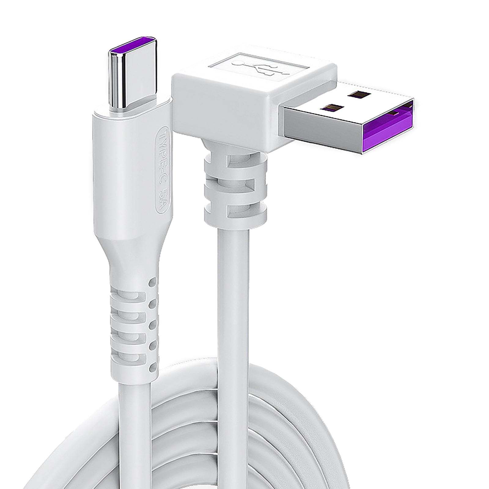 Fast Charging Cable with Right Angled USB Connector Input Straight Head ...