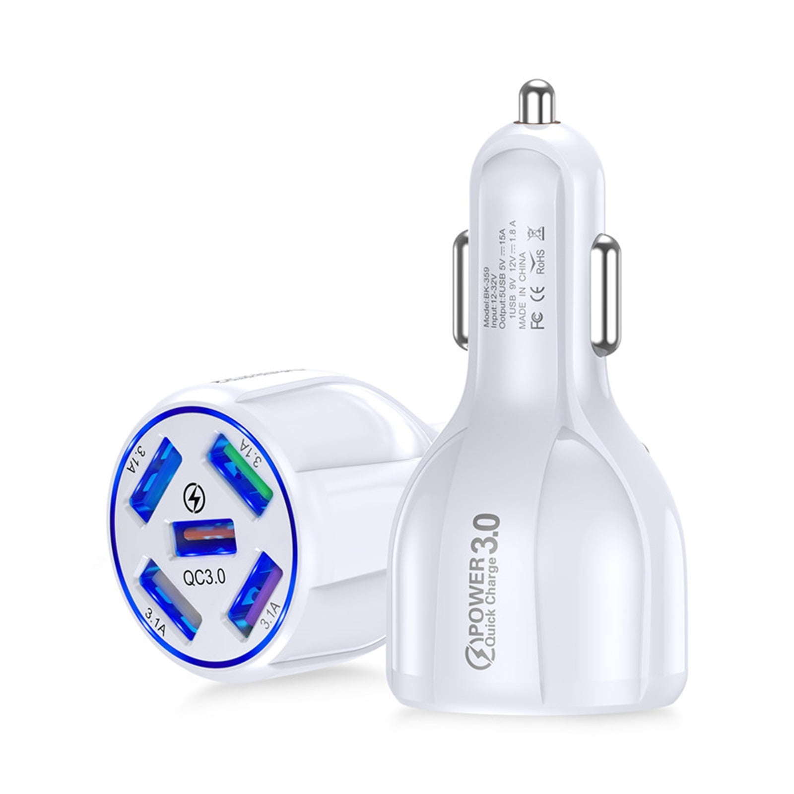 Fast Charging Car USB Charger 5 Port,Quick Charge 3.0 15A Charger ...