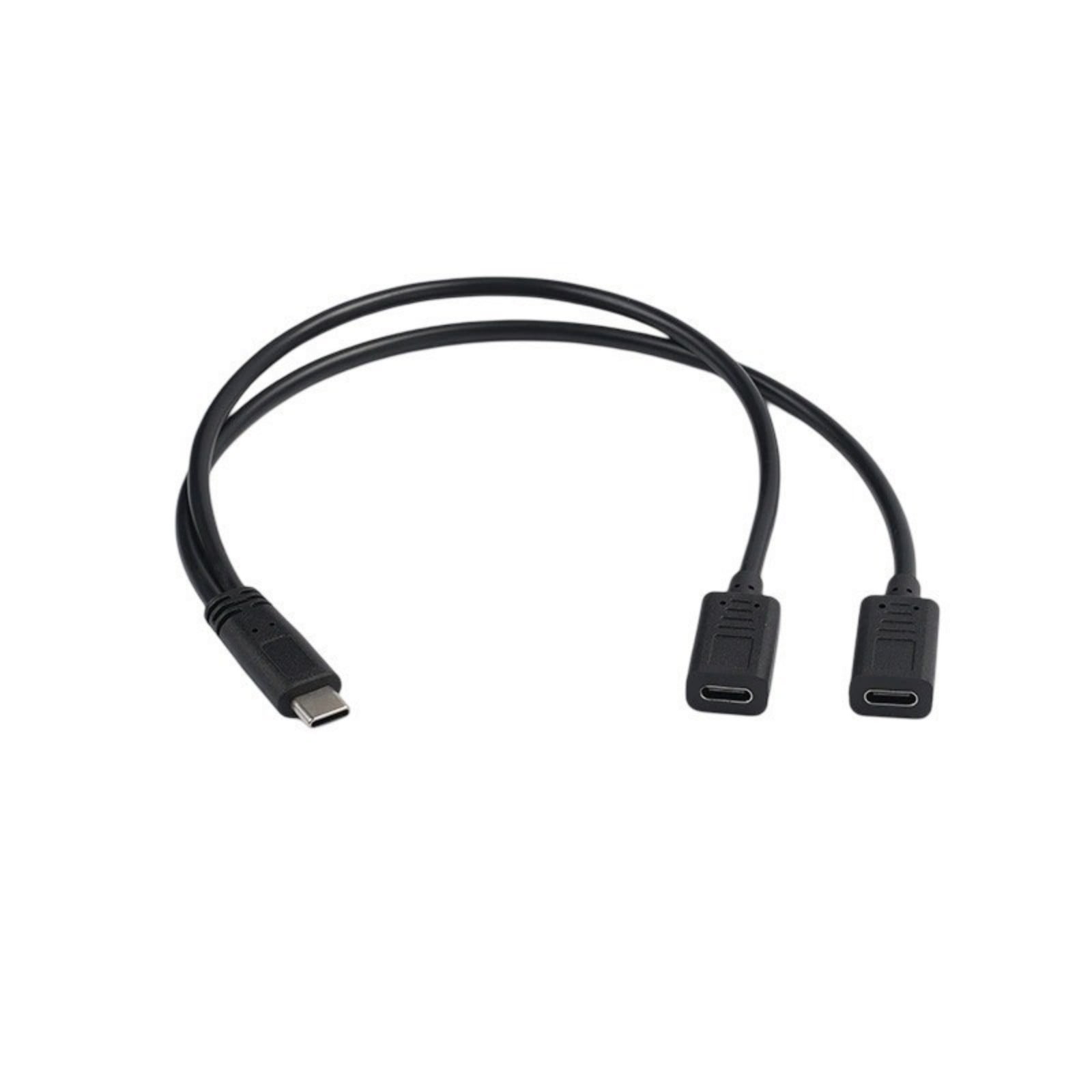 Fast Charging Cord USB C Male to Double USB C Female Splitter Cable ...