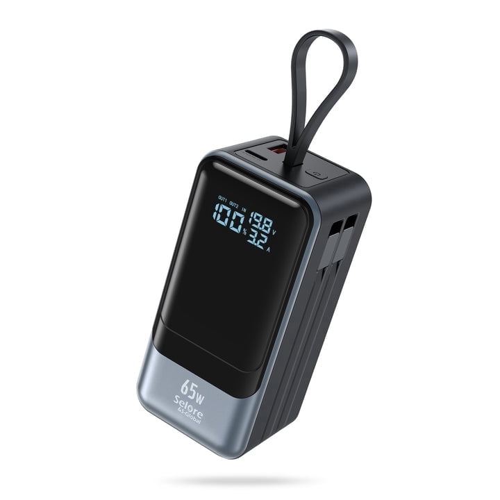 Fast Charging Power Bank 18400mAh 65W Portable Laptop Charger, LCD ...