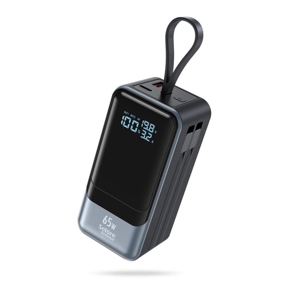 Fast Charging Power Bank 18400mAh 65W Portable Laptop Charger, LCD ...