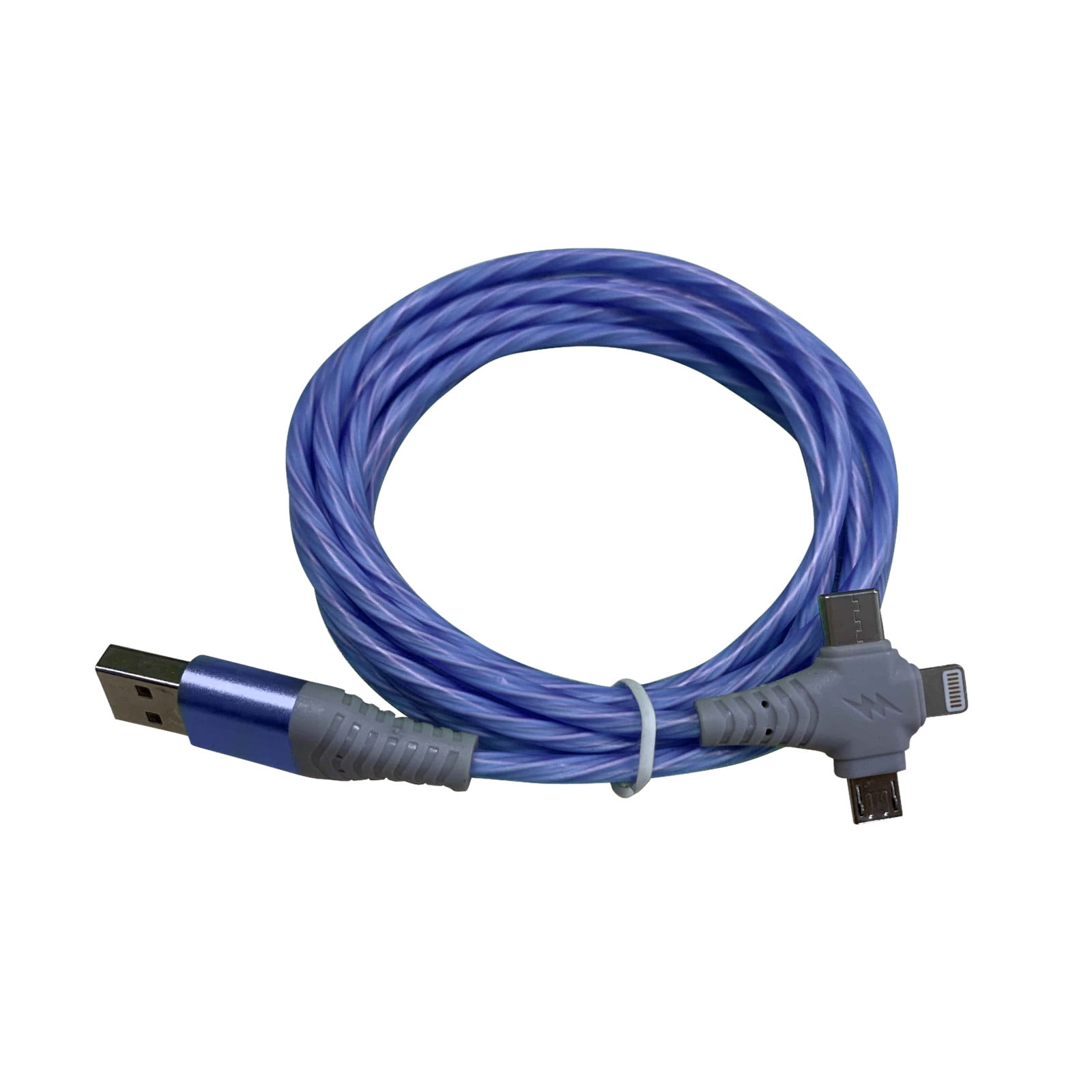 Fast Charging Retractable Cable, Usb Type-c Data Cord, 3-in-1 Connector ...