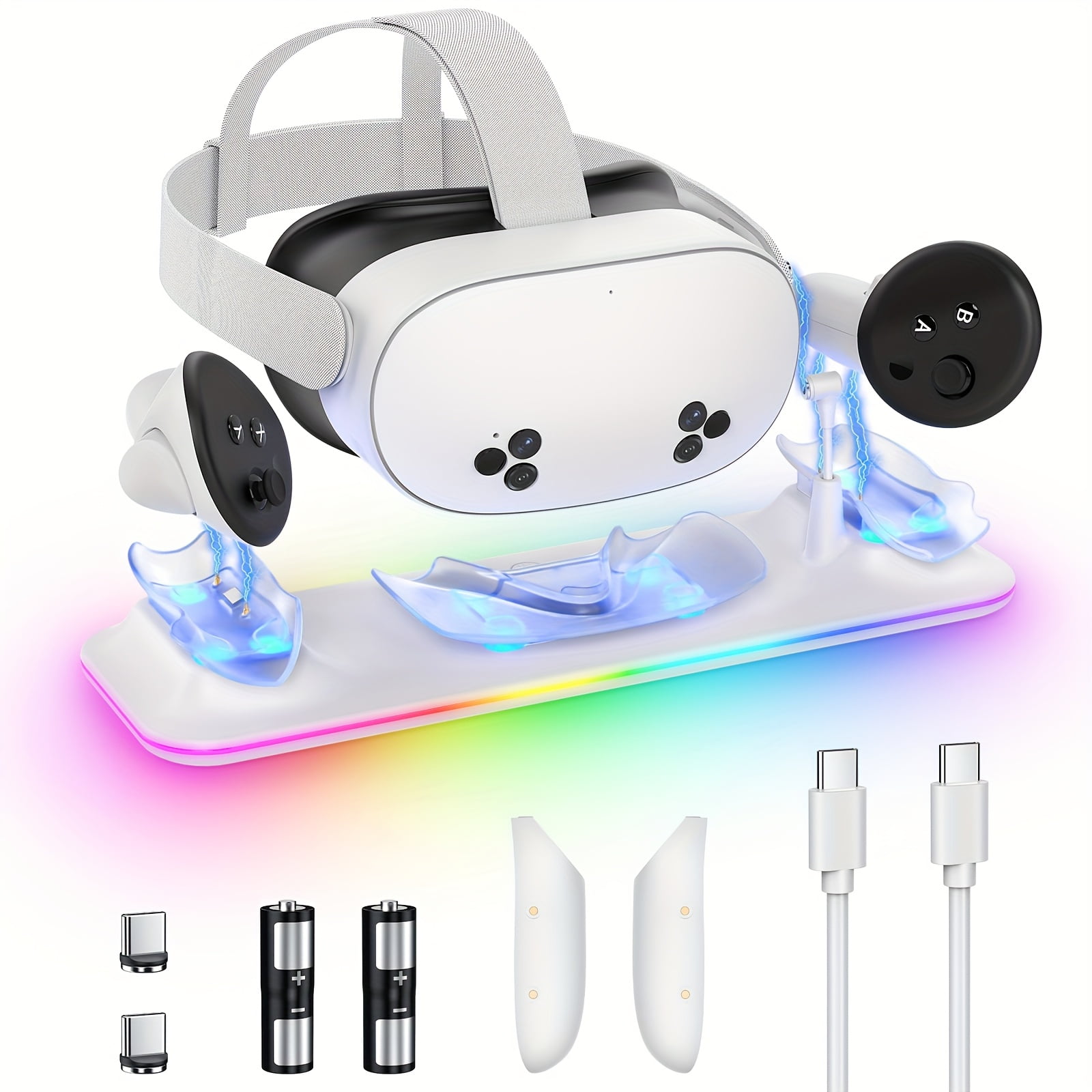 Fast Charging Station for Meta Quest 3S/Quest 3, Featuring an 18W PD ...