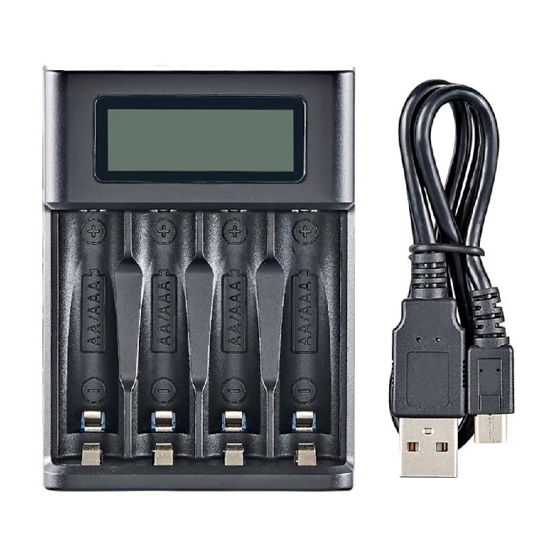 Fast Charging USB Battery Charger 4 Slots For AA LR03 NiMH NiCD ...
