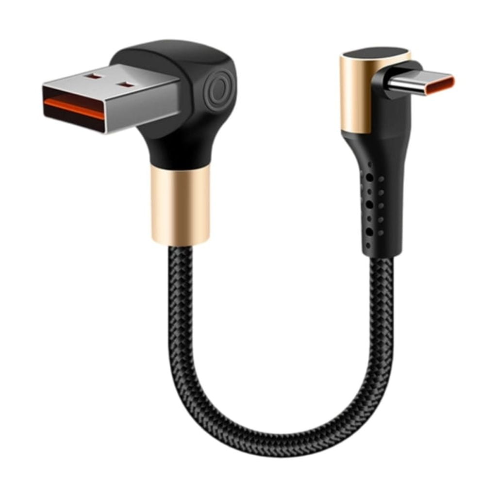 Fast Charging USB To Type C Braided Cable Short Data Line For Travel ...