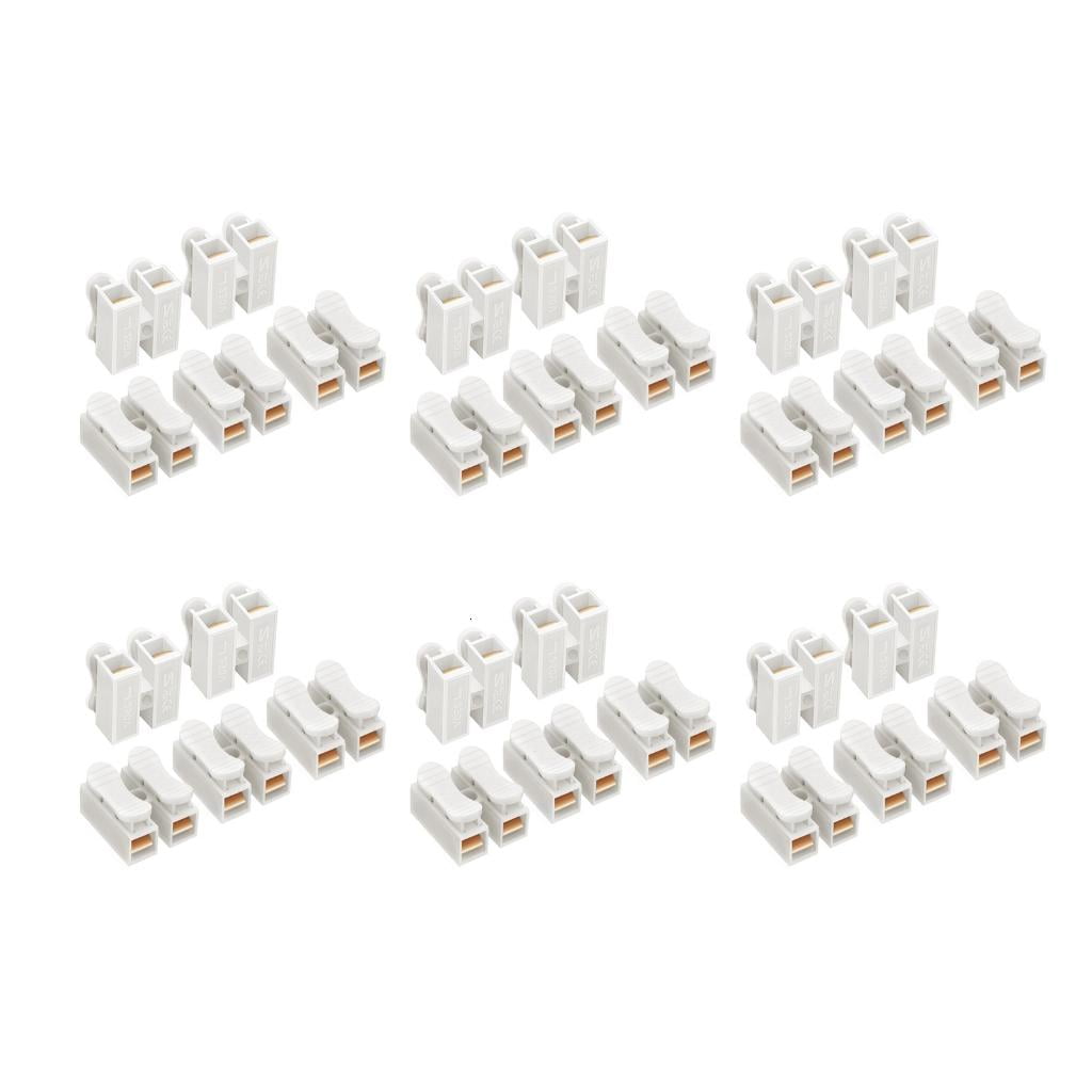 Fast Clamp Electrical Spring Wire Terminals Supports RVV Cables Up To 2 ...