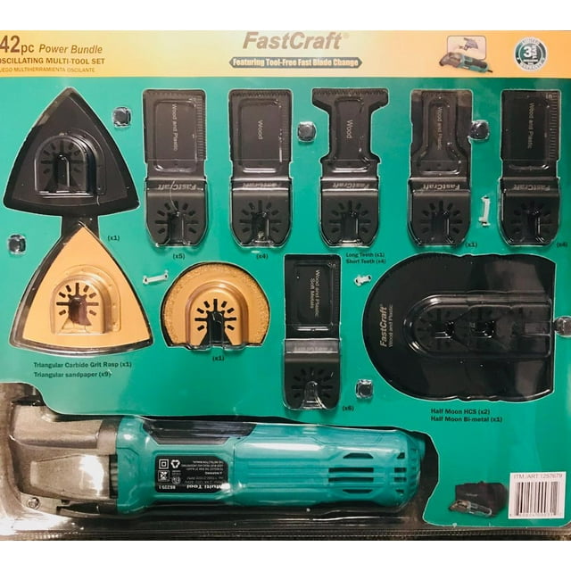 Fast-Craft 42 Piece Multifunction Oscillating Power Saw Tool Set with ...