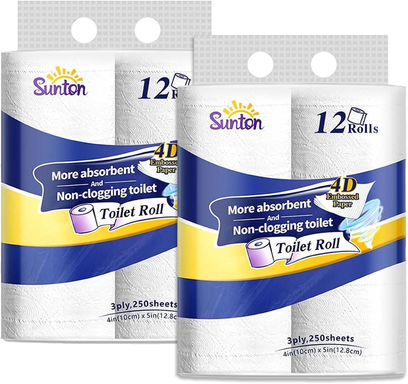 Fast Dissolve Toilet Paper,Ultra Soft&Strong Bath Tissue,3-Ply 24 Mega ...