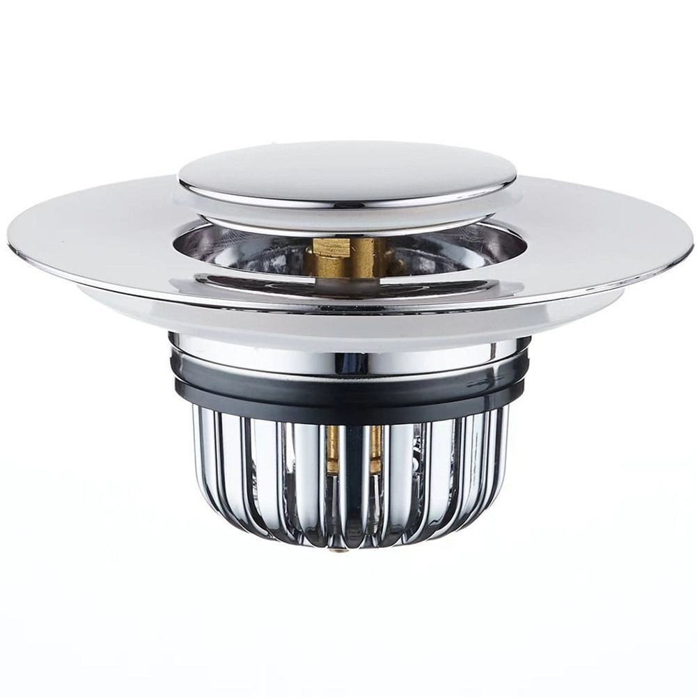 Fast Drainage Kitchen Sink Drain Push Type Brass Bounce Core Filter ...