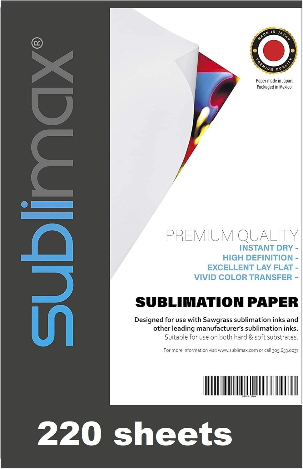 Fast Dry Sublimation Paper 8.5 x 11 inch 220 sheet for Any Inkjet ...