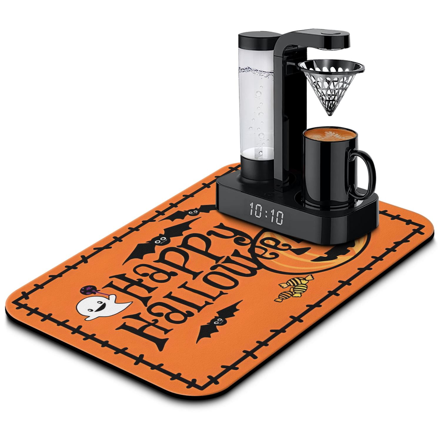 Fast-Drying & Absorbent Diatom Ooze Coffee Mat 19.5x12in Halloween ...