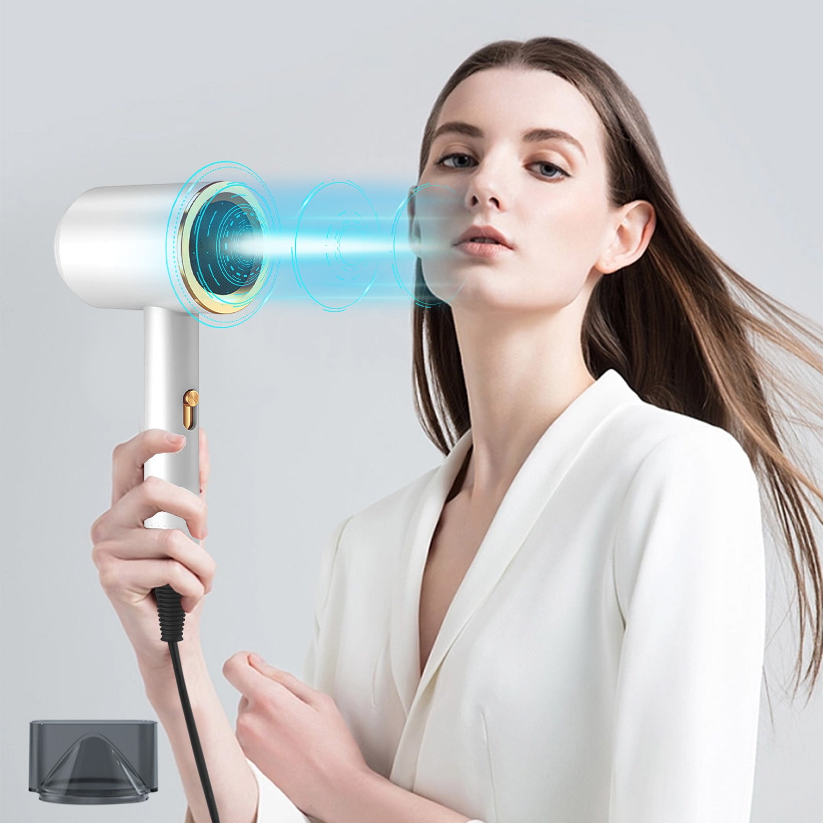 Fast Drying Ionic Hair Dryer - Lightweight Hair Dryer with Attachments ...