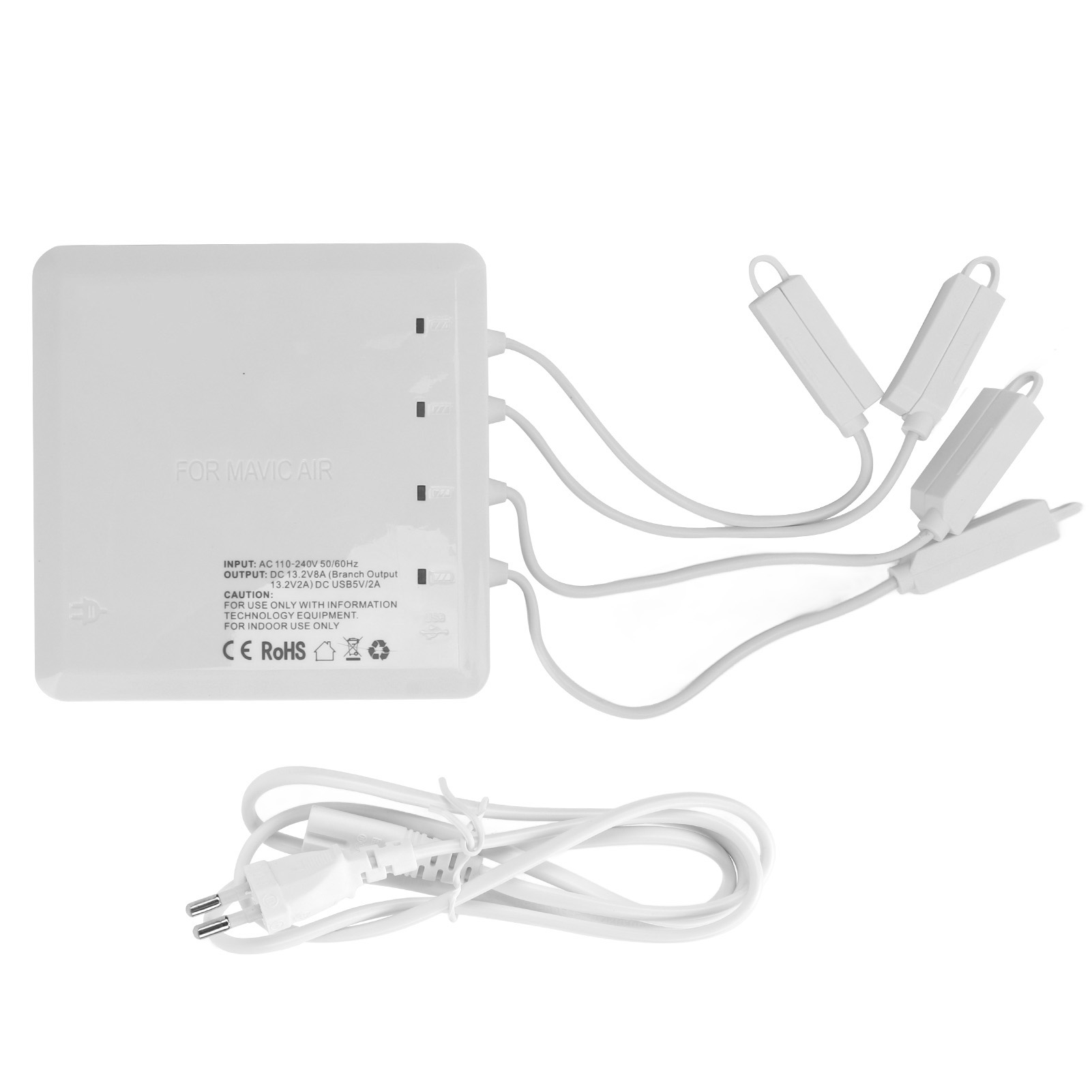 Fast EU Charger, 6 in 1, 100-240V Wide Voltage 6-Port Multi-Battery ...