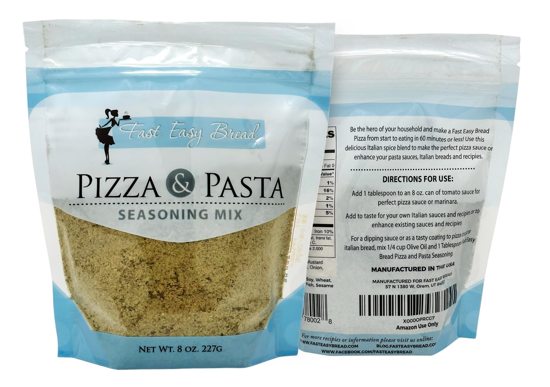 Fast Easy Bread Authentic MMF7 Italian Pizza & Pasta Seasoning Elevate ...