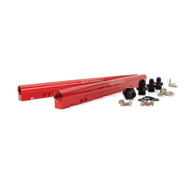 FAST 146035-KIT LSX Billet Fuel Rail Kit Red Anodized - LS1/LS6 ...