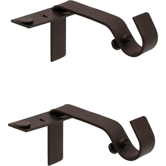 Fast Fit Curtain Rod Brackets, No-Drill, No-Measure Installation ...