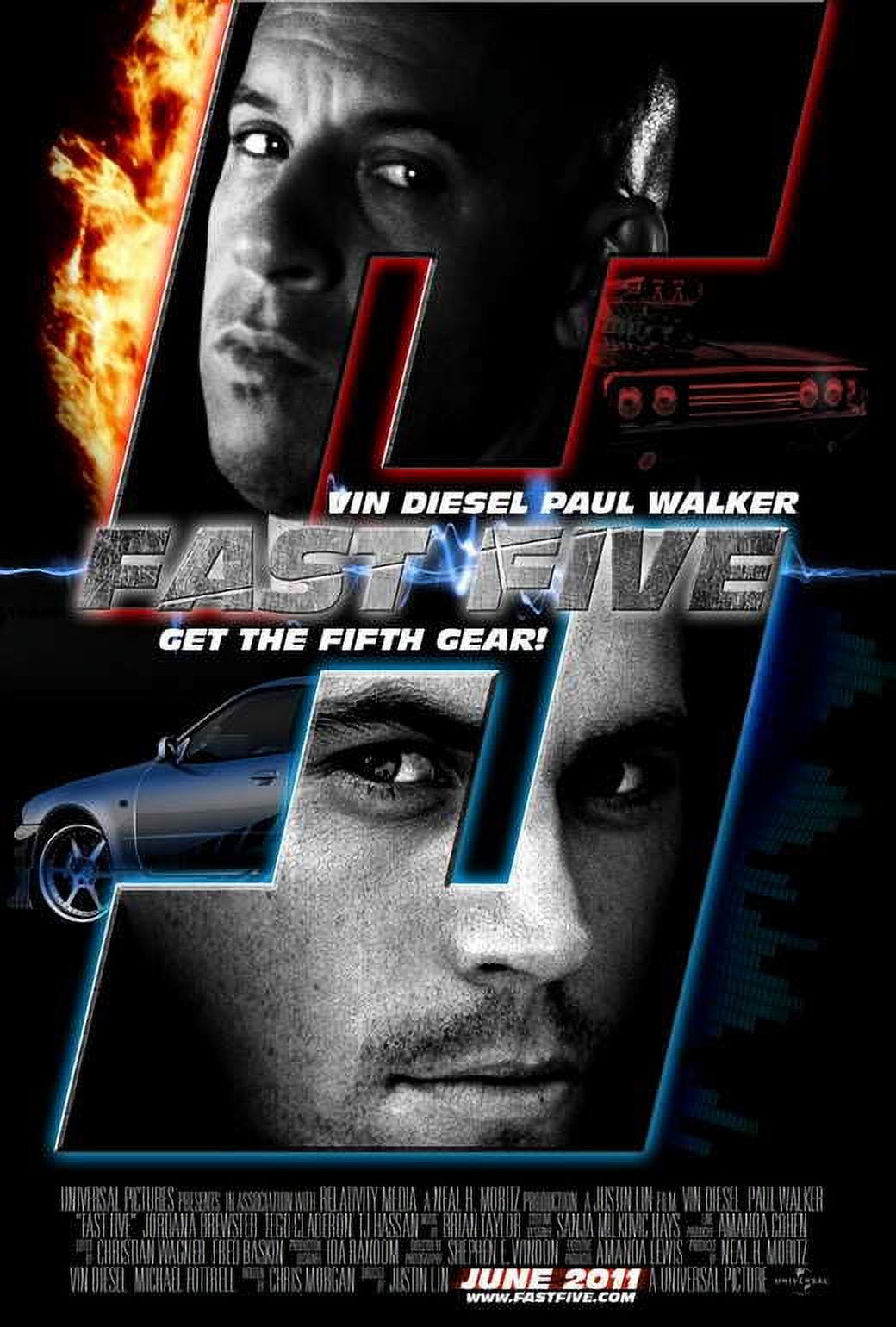 Fast Five - movie POSTER (Style B) (27" x 40") (2011) - Walmart.com