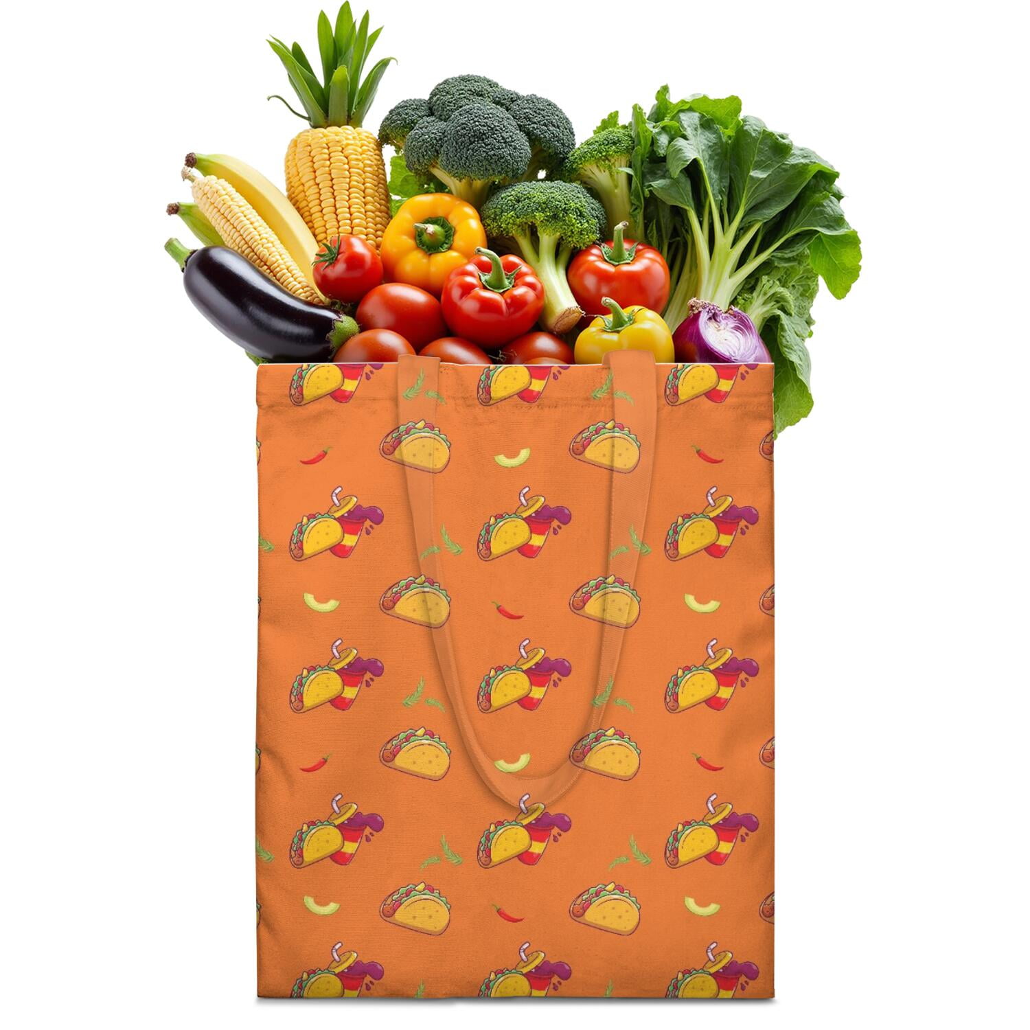 Fast Food Burger Canvas Tote Bag – American Food Junk Food Reusable ...
