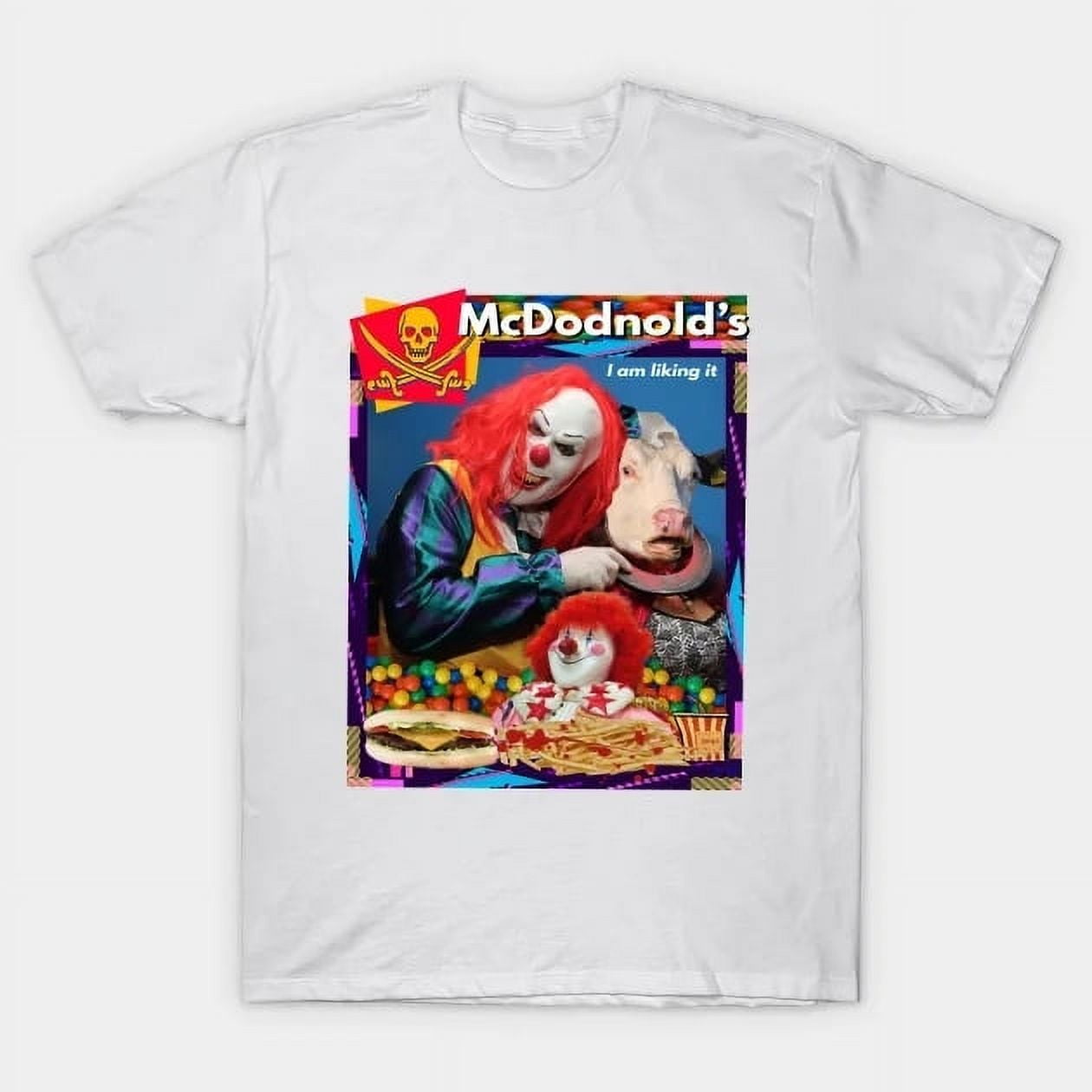 Fast Food Clown Parody Retro 90's Goth Horror Halloween Shirt - Walmart.com