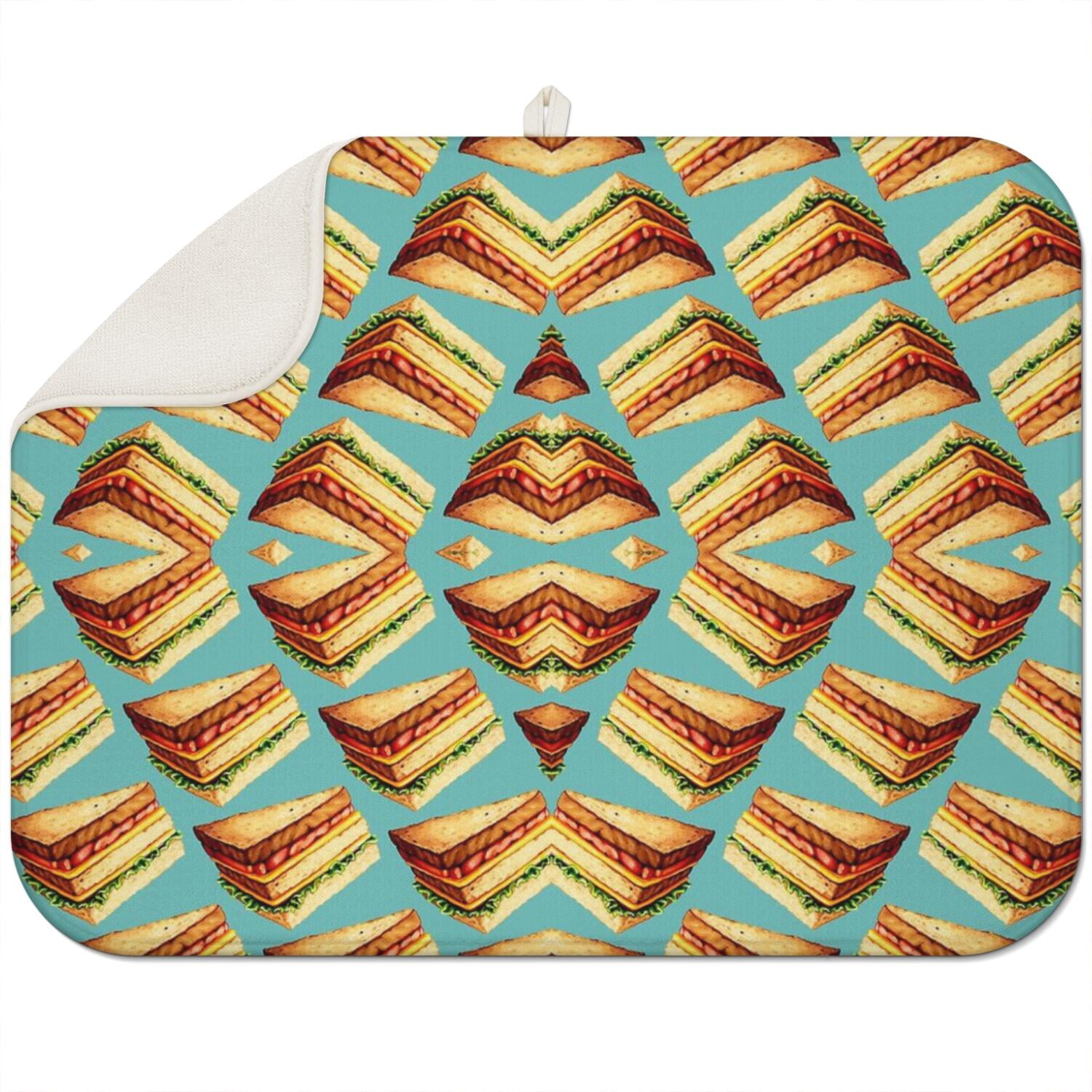 Fast Food Coffee Mat – Absorbent Microfiber Spill Mat Featuring Junk ...