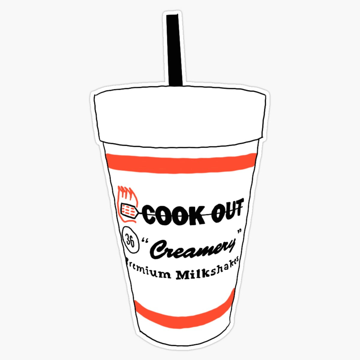 Fast Food Cookout Style Beverage Soda Cup Fun Decal For Water Bottle ...