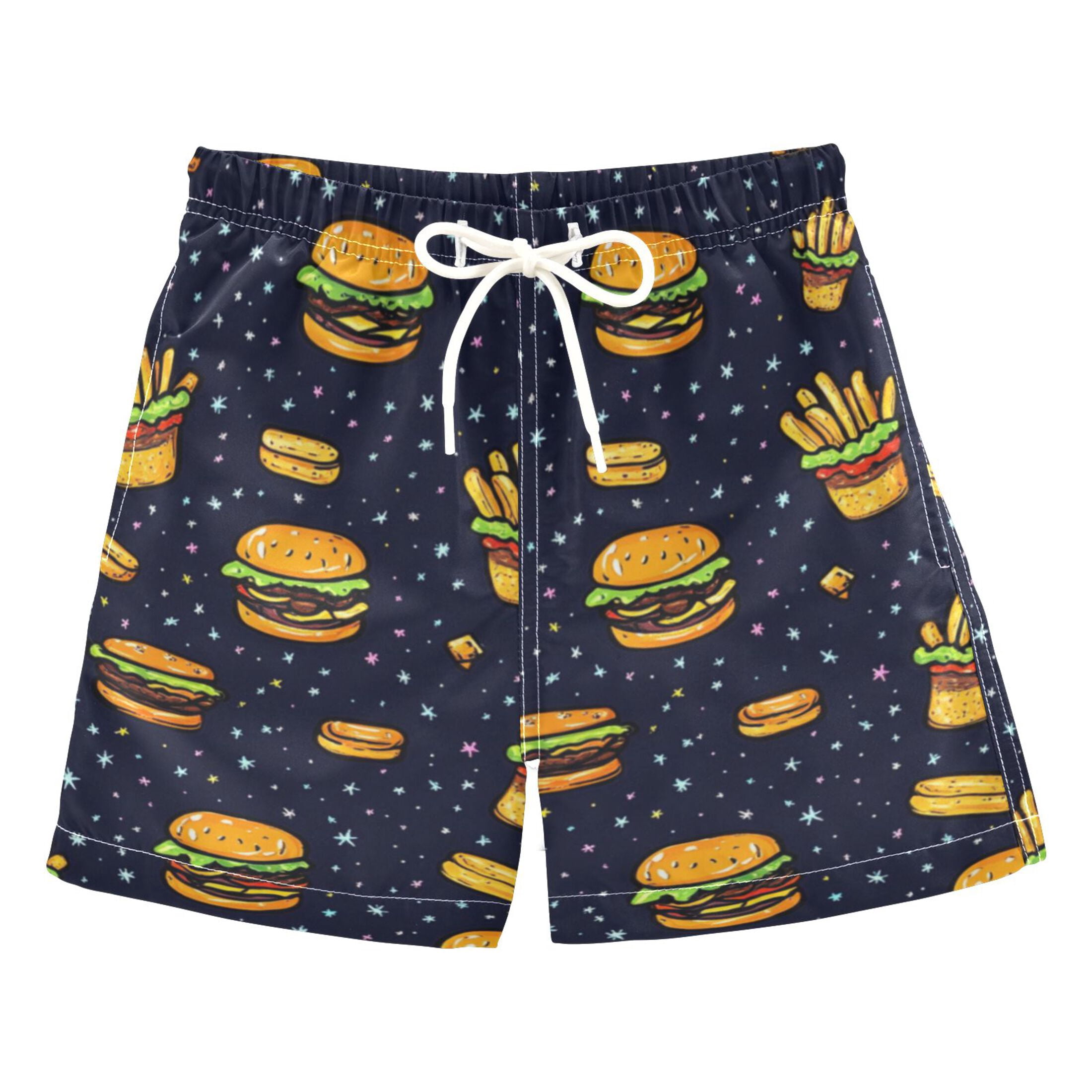 Fast Food Cosmos Swim Trunks Quick Dry Beach Pool Board Shorts ...